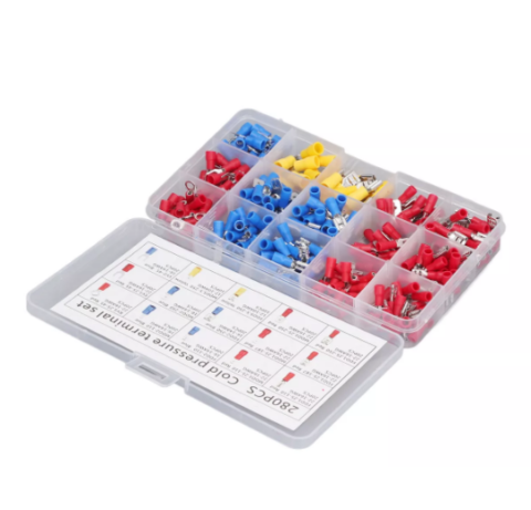 Kit de 120 Terminales Electricos con Aislante Plastico | Electrónica ...